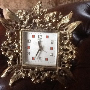 Vintage Florn Tabletop Clock - Etsy