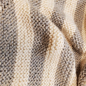 Soft Neutral Color Hand Knit Baby Blanket With American Made Yarn - Etsy