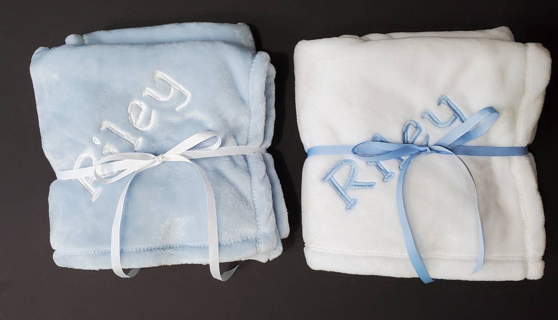 Personalized Plush Baby Receiving Blanket - Etsy