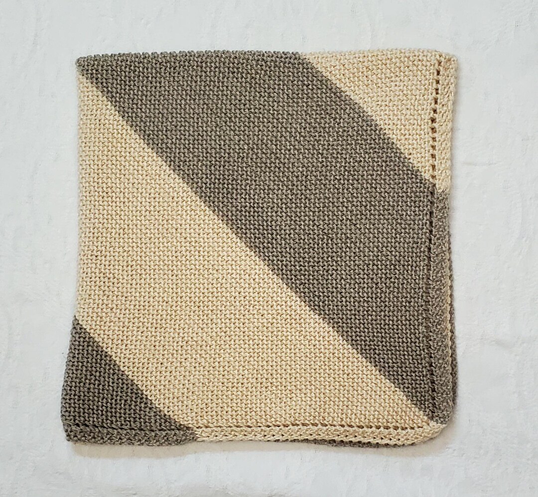 Soft Neutral Color Hand Knit Baby Blanket - Etsy