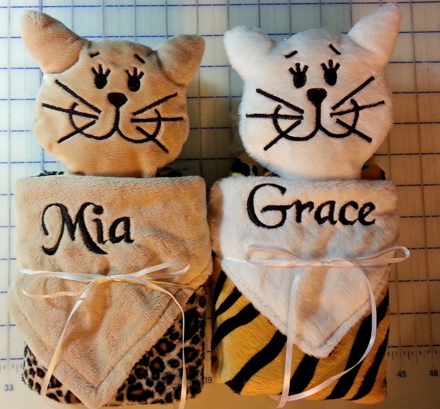 Personalized Tiger-striped Kitten Snuggle Pal Lovey for Baby | Etsy