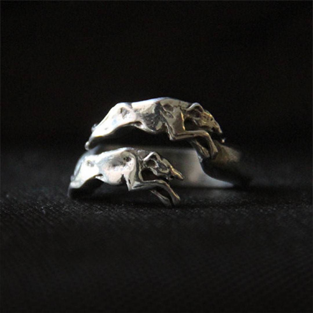 Greyhound Ring - Whippet Ring - Running Sighthound - Galgo Jewelry ...