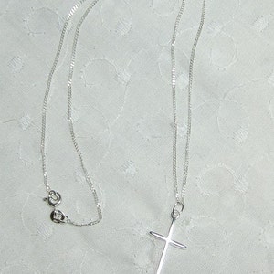 Sterling Silver Cross 18 Necklace Sterling Silver Chain - Etsy