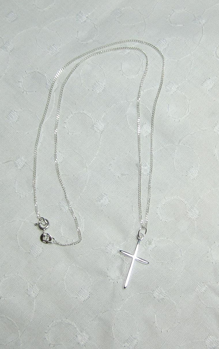 Sterling Silver Cross 18 Necklace Sterling Silver Chain | Etsy