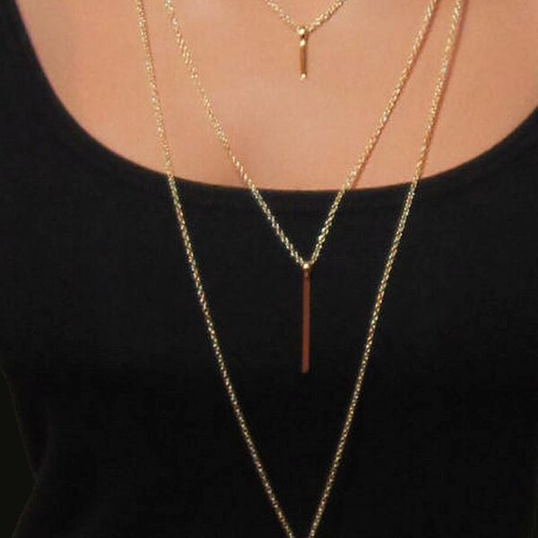 3 Tiered Necklace - Etsy