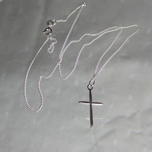Sterling Silver Cross 18 Necklace Sterling Silver Chain - Etsy