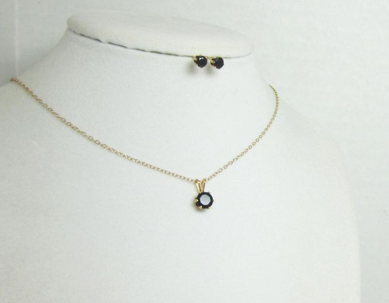 Black Onyx Jewelry Set Onyx Necklace Earrings Black Onyx | Etsy