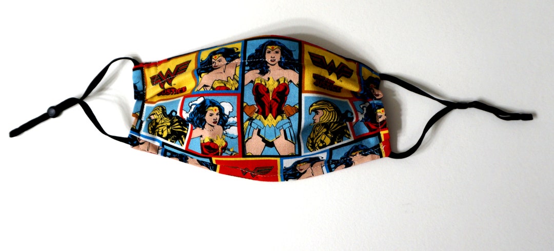 Wonder Woman Mask Nose Wire Adjustable Elastic 3 Layer - Etsy