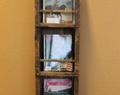Items similar to 50% OFF Recycled Pallet Wood Western Magazine Rack on Etsy