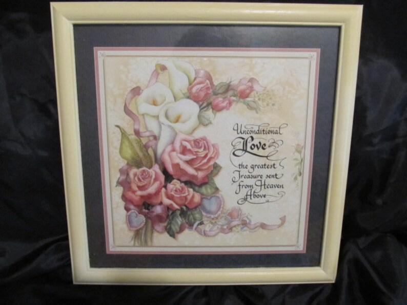 Unconditional Love Framed Wall Print WALL DECOR Ivory White | Etsy