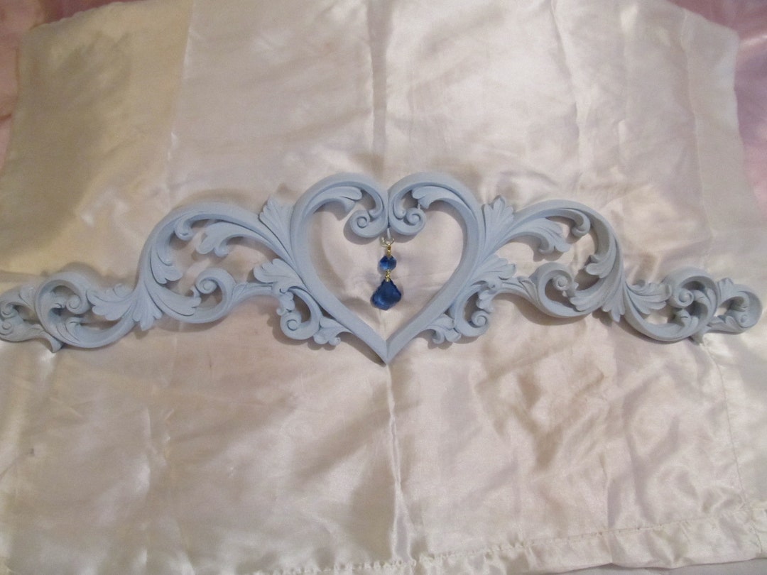 Blue Pediment, Door or Frame Topper, WALL DECOR, Resin, Distressed ...