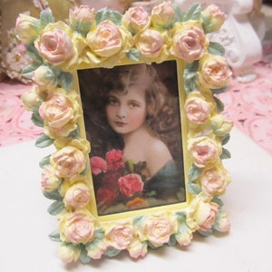 Small PHOTO FRAME Yellow Roses Handmade & Hand Painted - Etsy