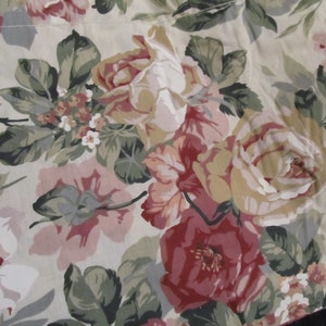 WINDOW VALANCE, Blouson Style, Cabbage Roses, 18"x88", Croscill ...