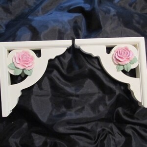 White Corner BRACKETS, Set of 2, or Shelf Brackets, Wooden, Added ...