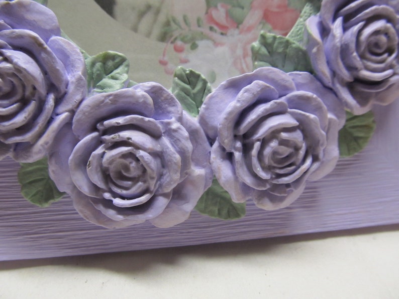 Lavender PHOTO FRAME With Lavender Rose Oval Tabletop | Etsy