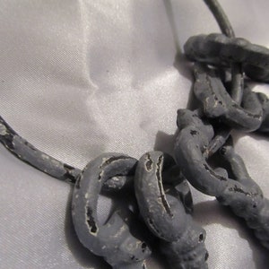 5 Cast Iron KEYS on a Ring, Dark Gray, Hand Painted, Distressed, Shabby ...