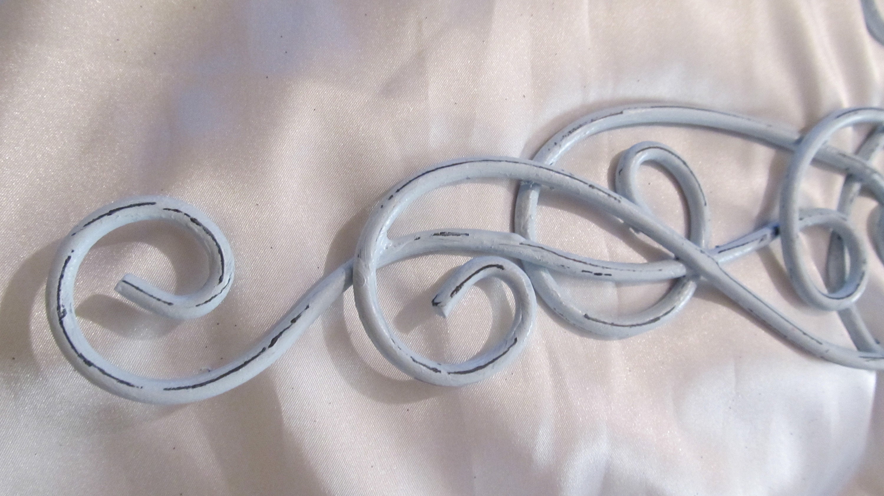 Shabby Chic Pastel BLUE PEDIMENT Wall Decor Metal Scroll | Etsy