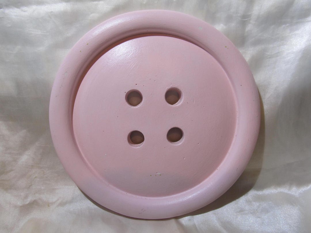 Pink BUTTON Wall DECOR, Hand Molded and Hand Painted, Shabby Chic ...