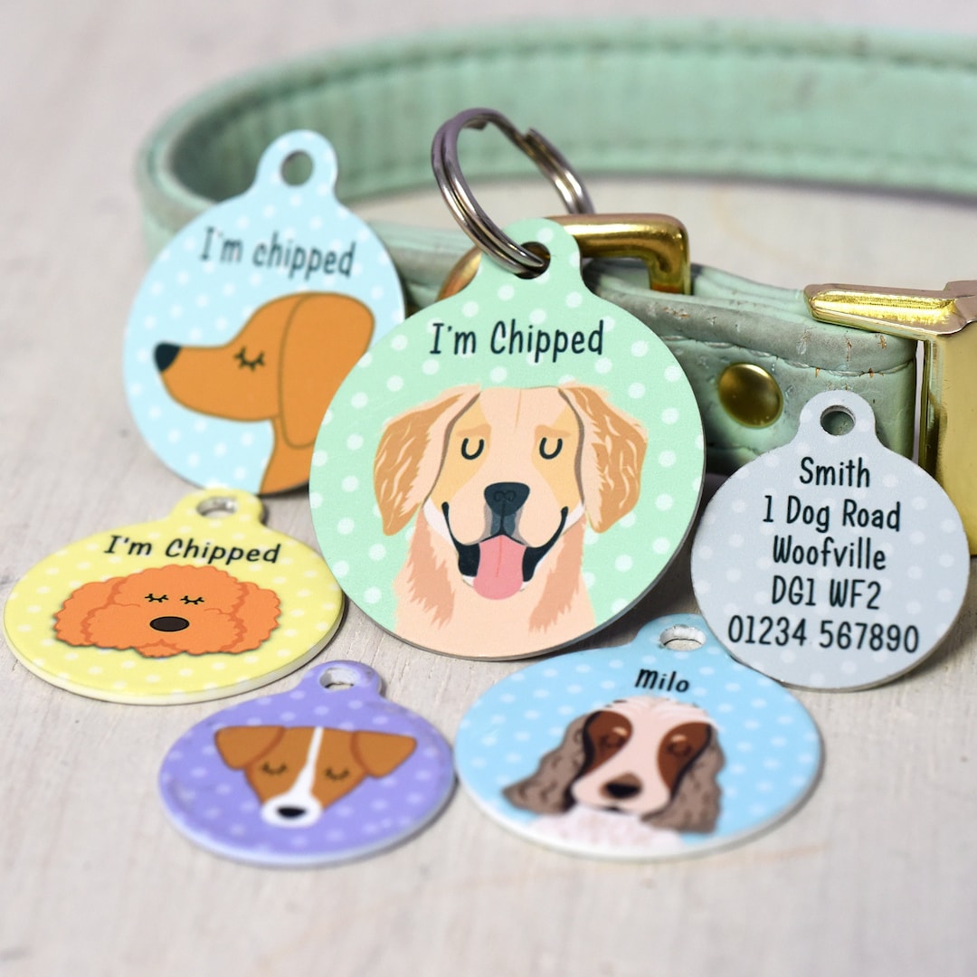 Dog Tag Custom Collar Disc, Dog ID Tags With Cartoon Breed ...