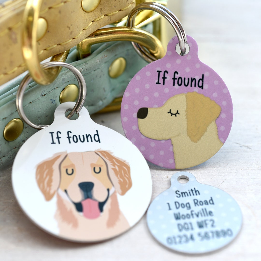 Dog Tag Dog Tags Golden Retriever Dog Collar Tag, Personalized Dog Tag ...