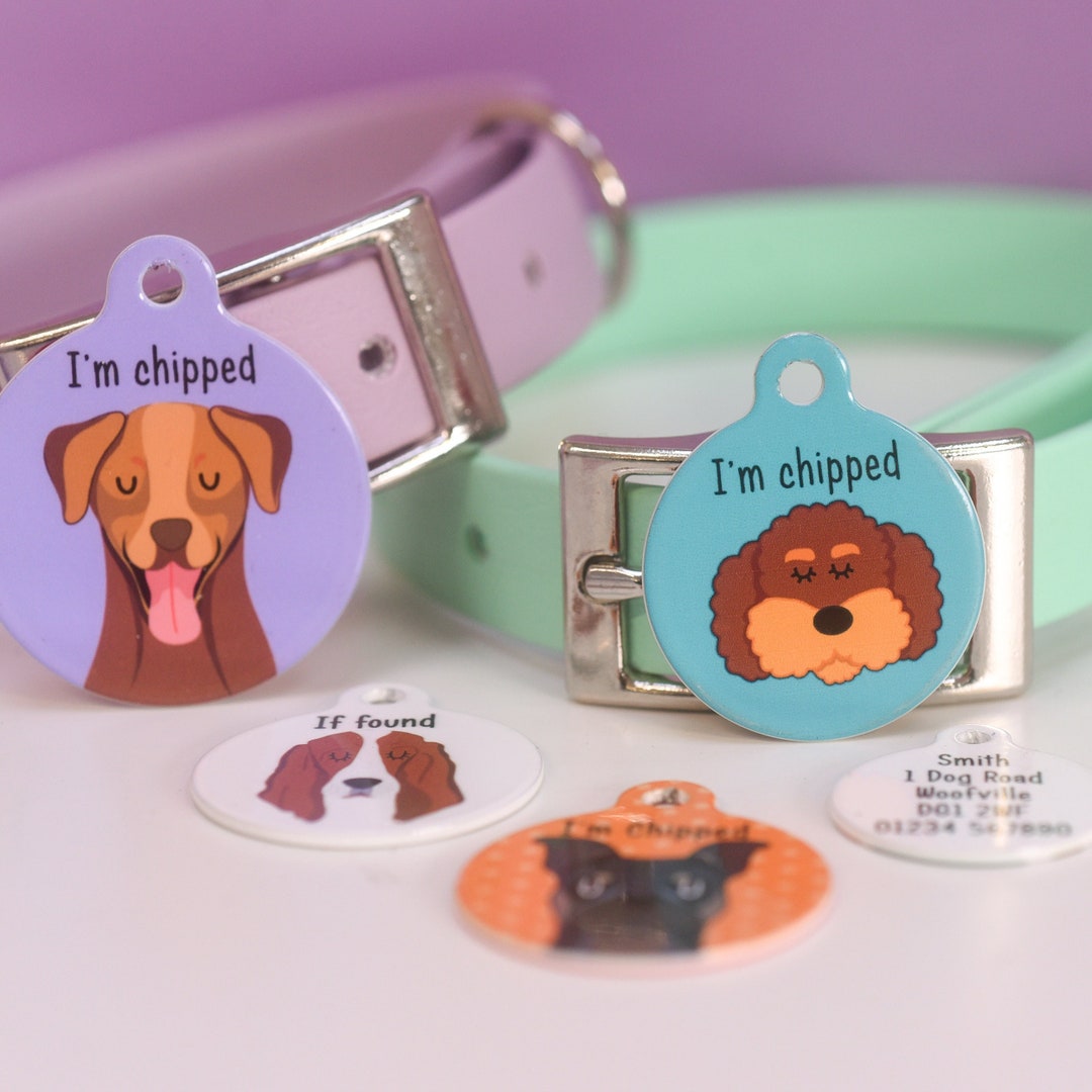 Personalised Dog Tag | Cartoon Portrait ID Tag - Etsy