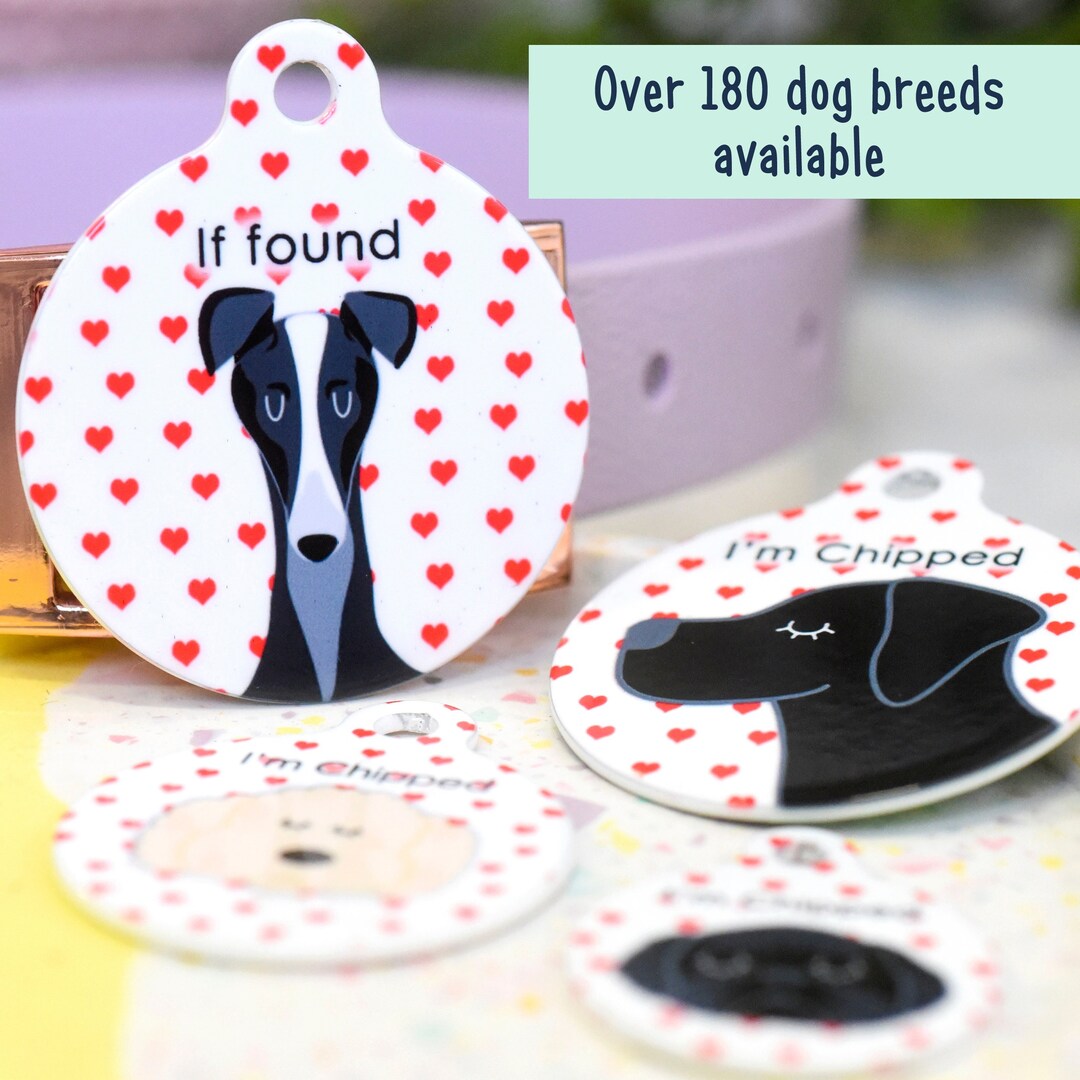 Premium Personalized Dog Name Tag for Collar Hand Made Custom Printed ...