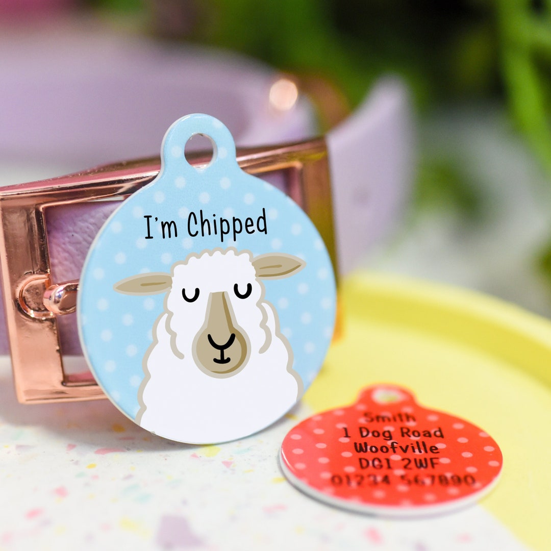 Custom Sheep Name Tag Collar ID Tag for Pet Farm Animals Farm Tag ...