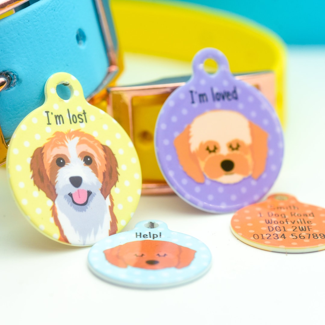 Cavapoo Cute Dog ID Tag for Cavapoos Pet Collars, Dog Tag, Dog Collar ...