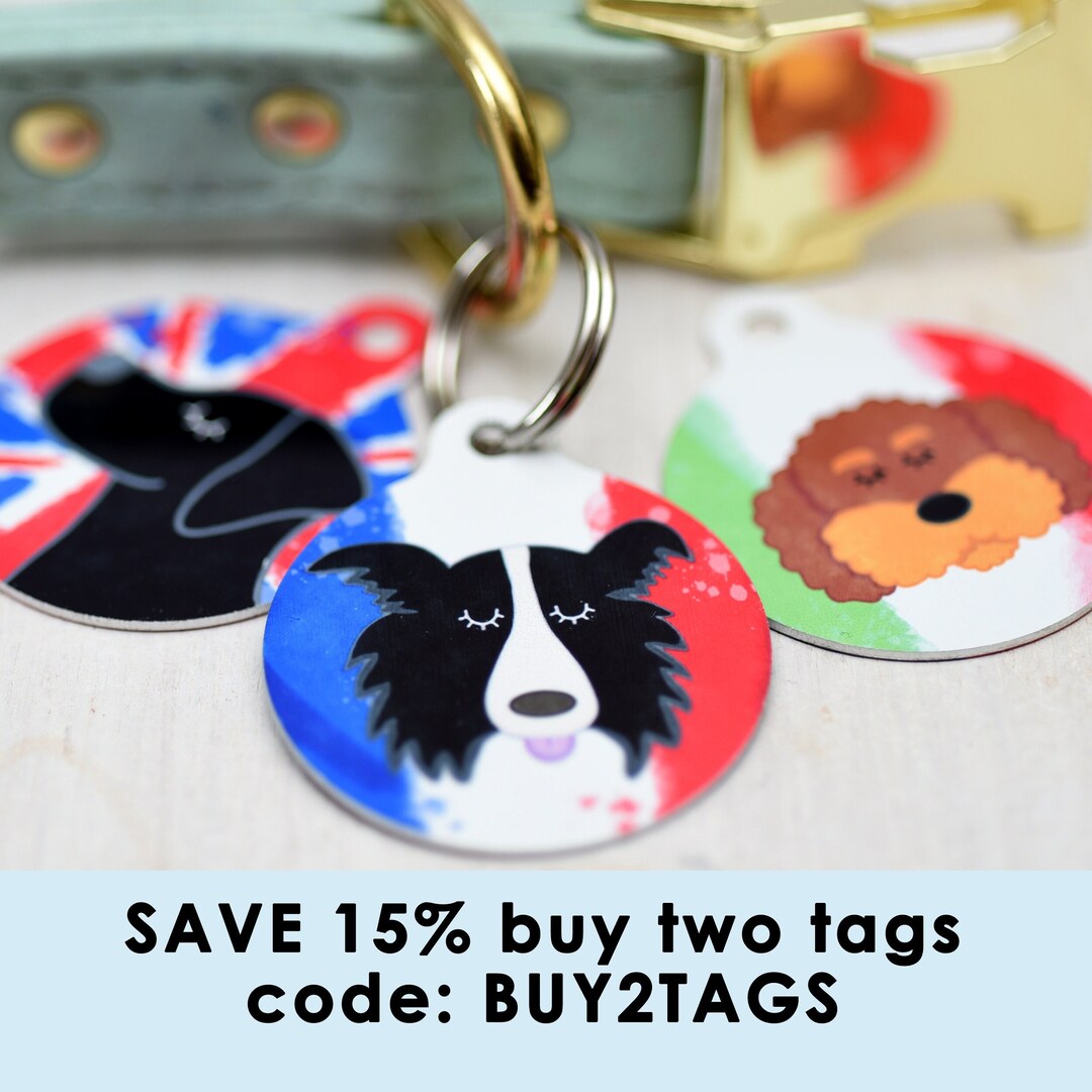 Flags of the Wolrd Dog Collar ID Tags Flag Dog ID Tag - Etsy