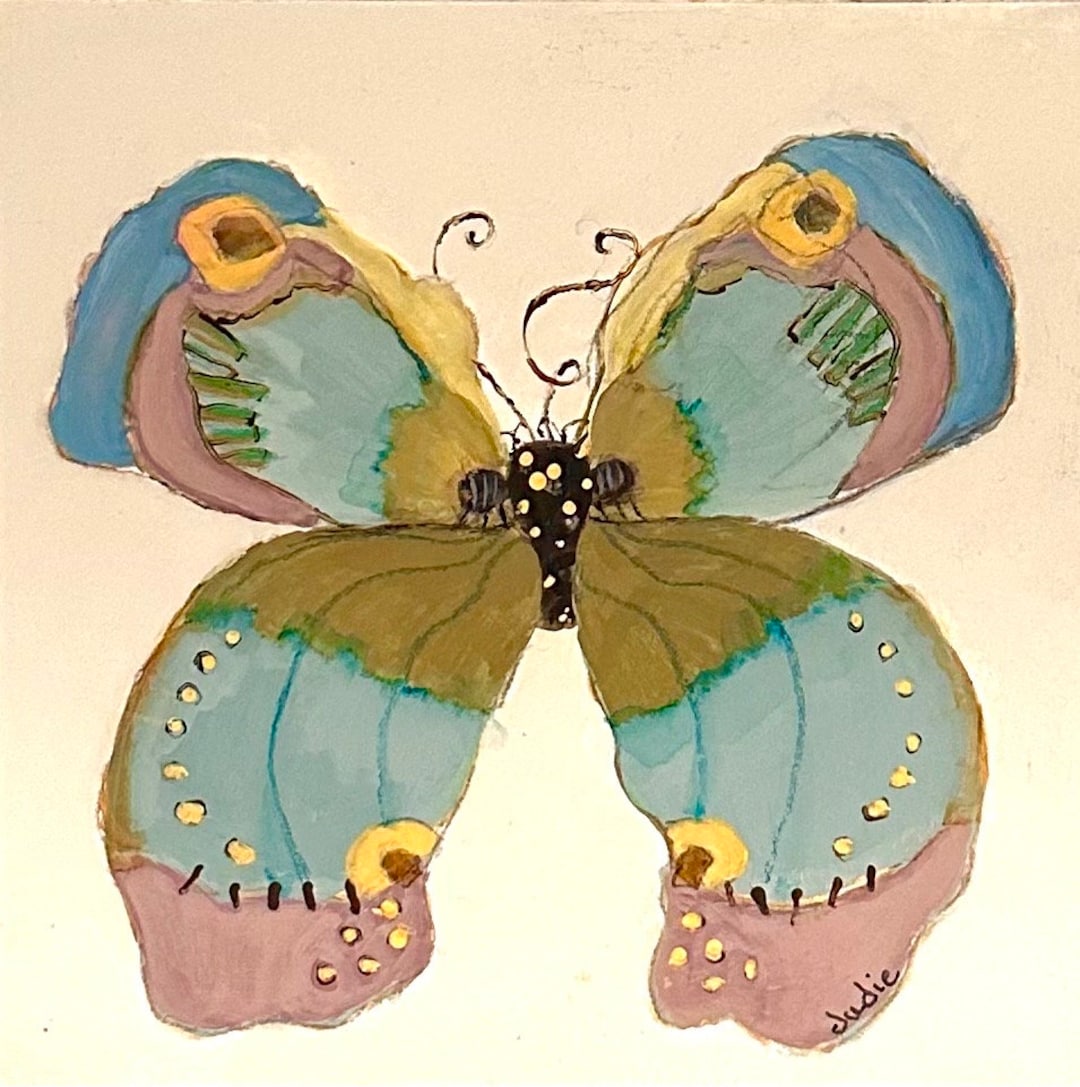 VIOLA Original Acrylic Painting by Artist Judie Mulkey Butterflies ...
