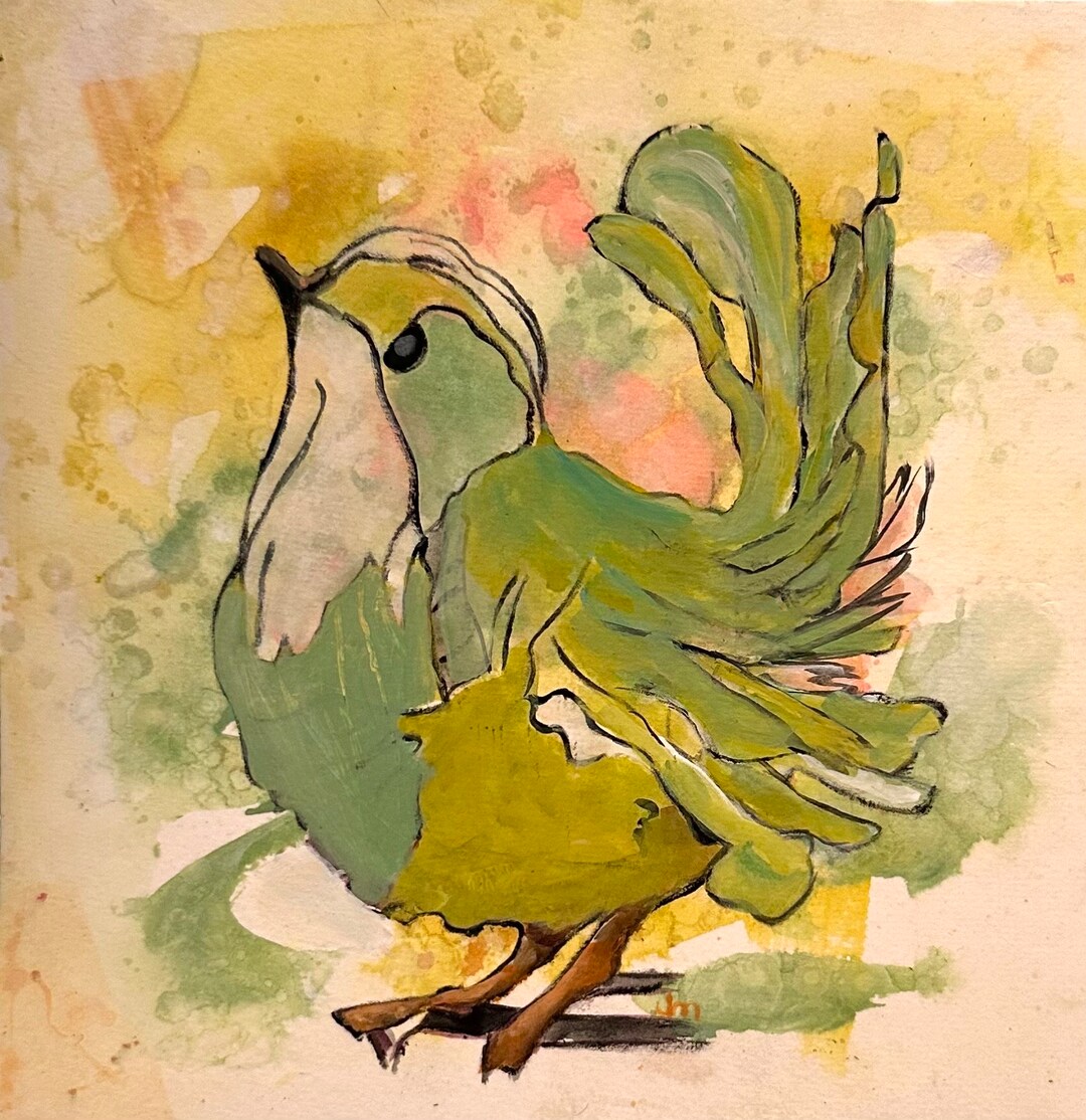 WHAT DOES He SEE? Painting by Artist Judie Mulkey Bird Art Wall Art ...