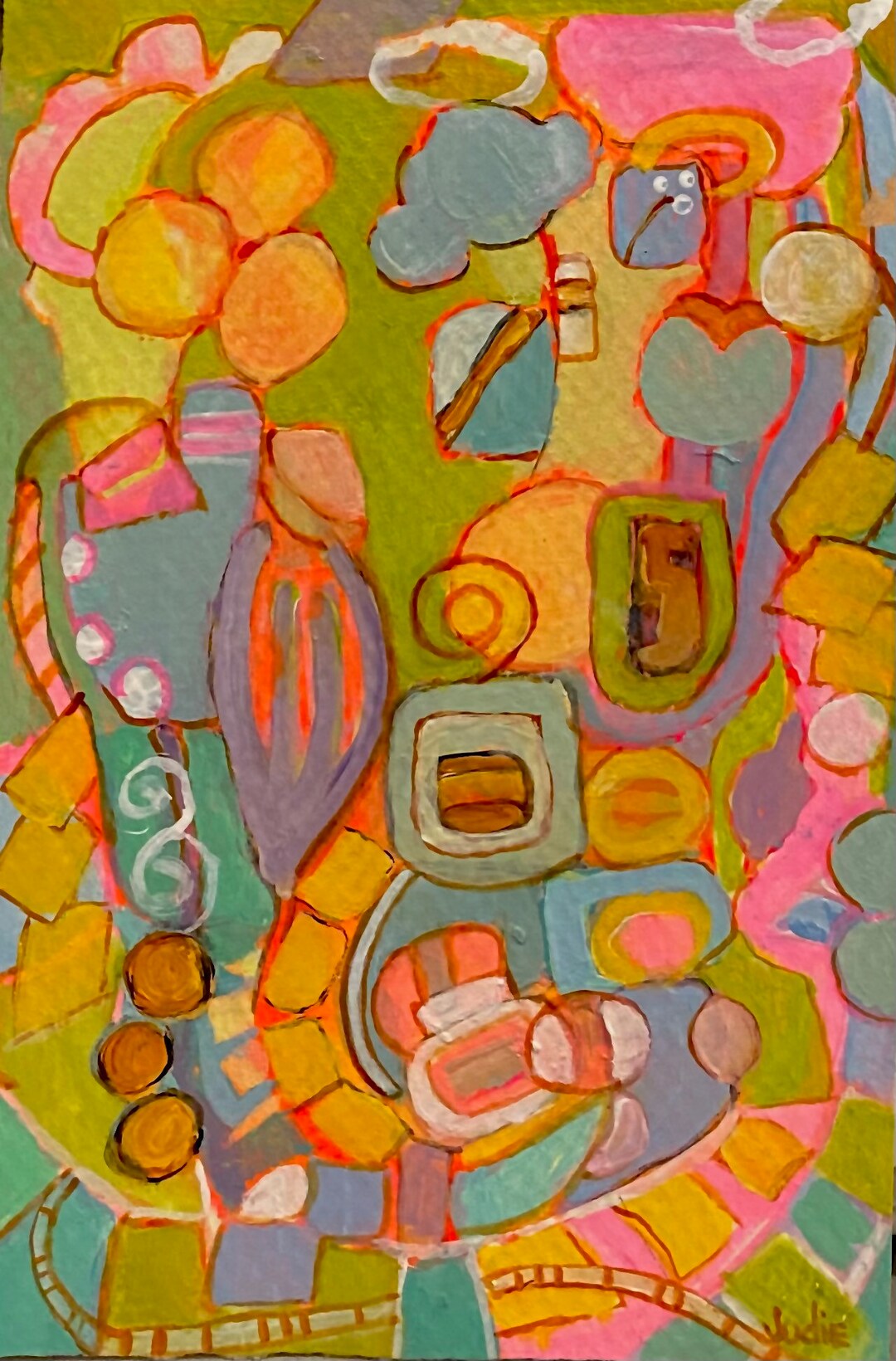 CANDY LAND an Original Painting by Artist, Judie Mulkey Abstract Wall ...