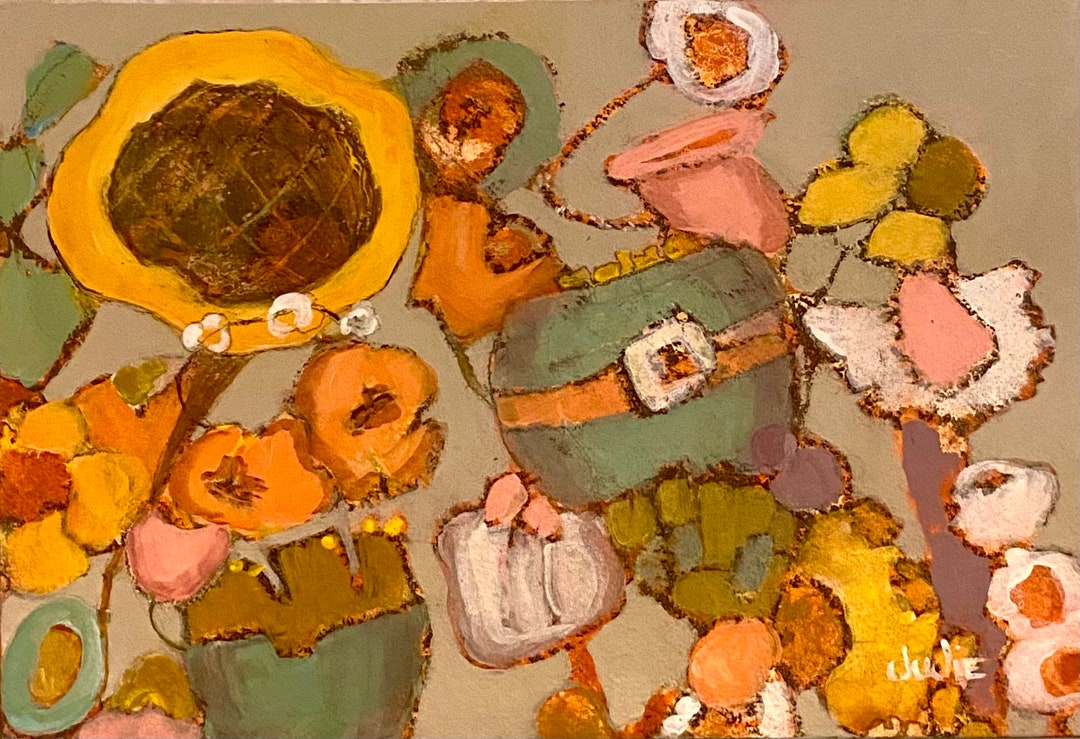 ALTHEA an Original Abstract Floral Acrylic Painting by Judie Mulkey ...