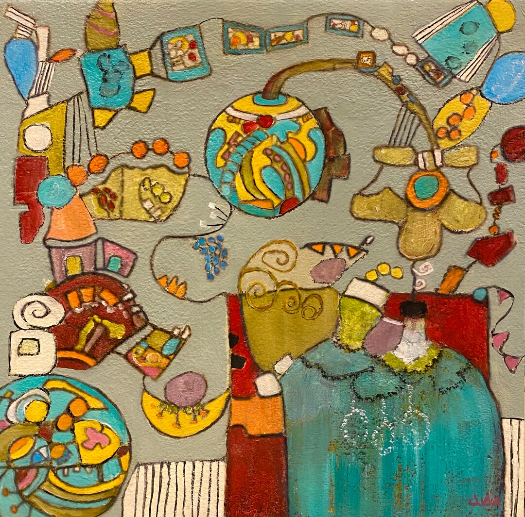 GET READY, GET Set an Original Abstract Acrylic Painting by Judie ...