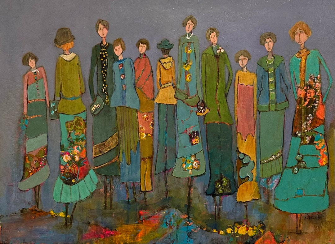 FRIENDS in High PLACES A Large Original Acrylic Painting by Judie ...