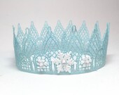 Items similar to FROZEN inspired blue lace crown - Queen Elsa Crown ...