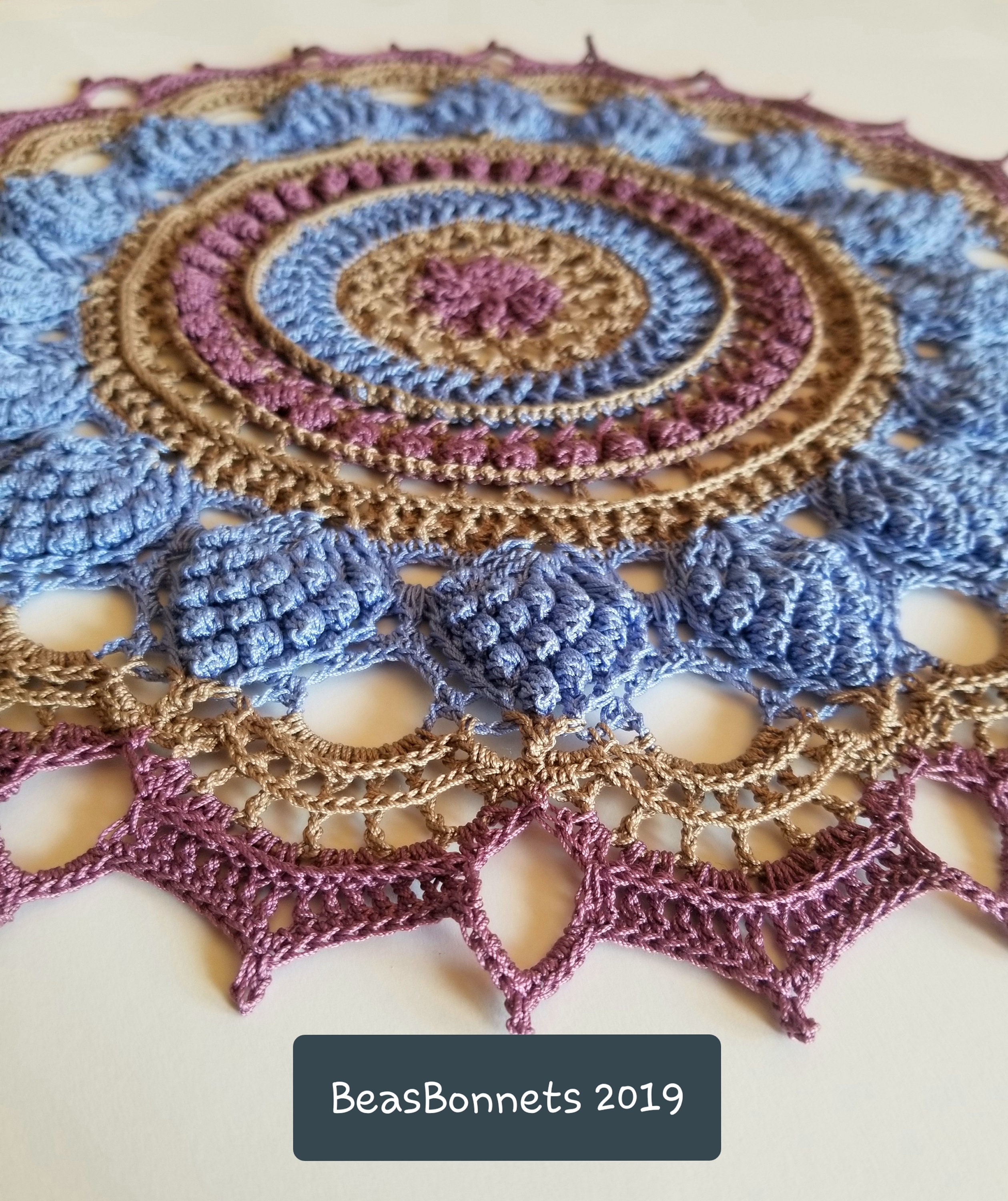 Crocheted Doily, Textured Doily, Wall Decor, Home Decor, Coaster ...