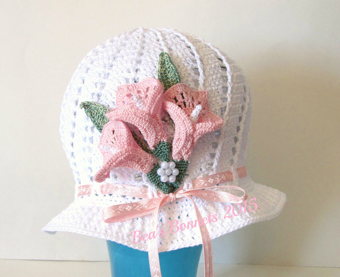 Crochet PATTERN Child Sized Spring Easter Bonnet - Etsy