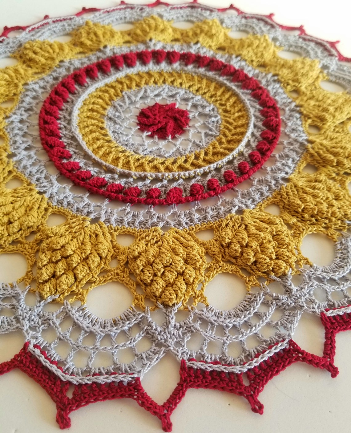 Crocheted Doily, Textured Doily, Wall Decor, Home Decor, Coaster ...
