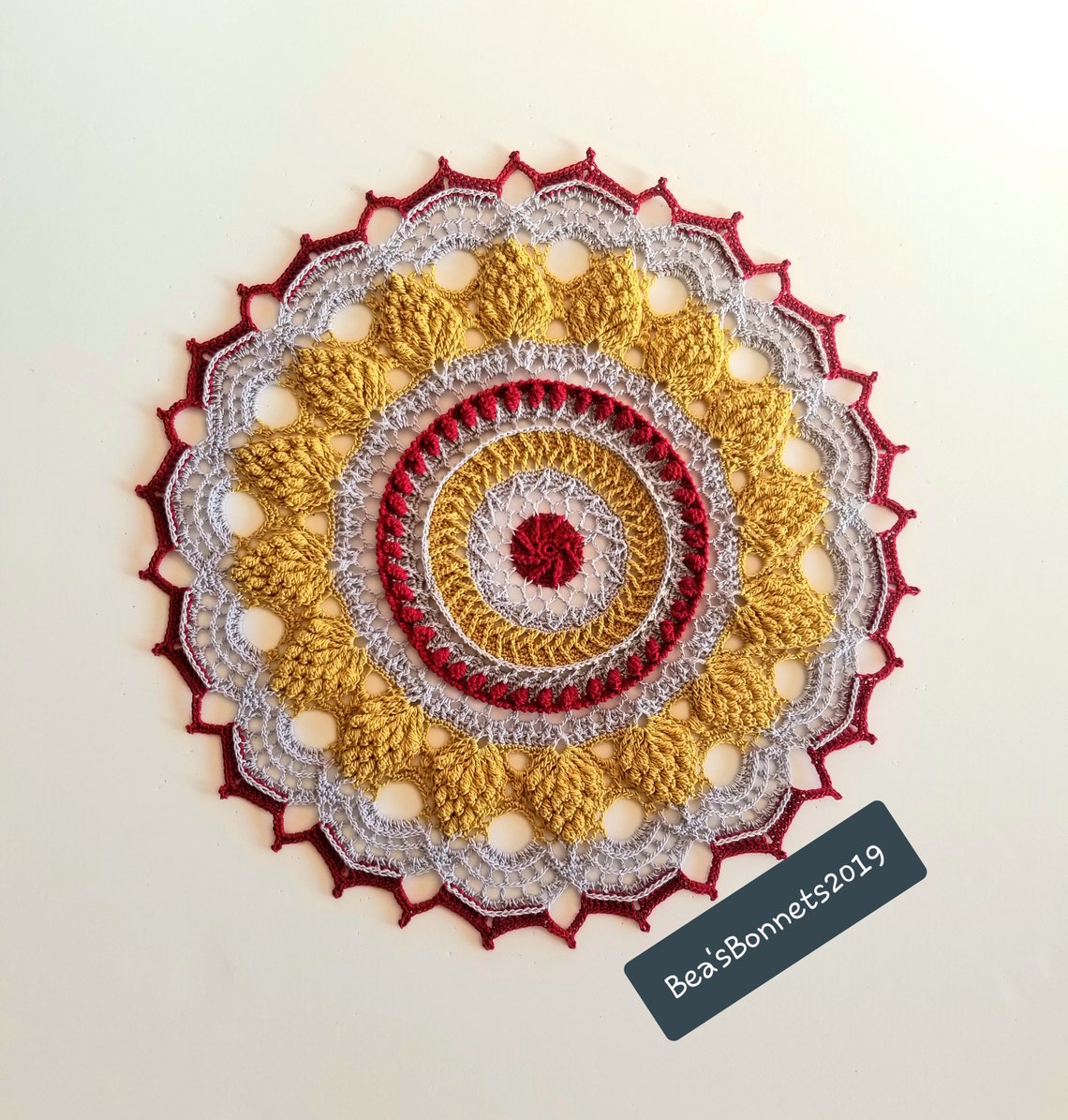 Crocheted Doily, Textured Doily, Wall Decor, Home Decor, Coaster ...