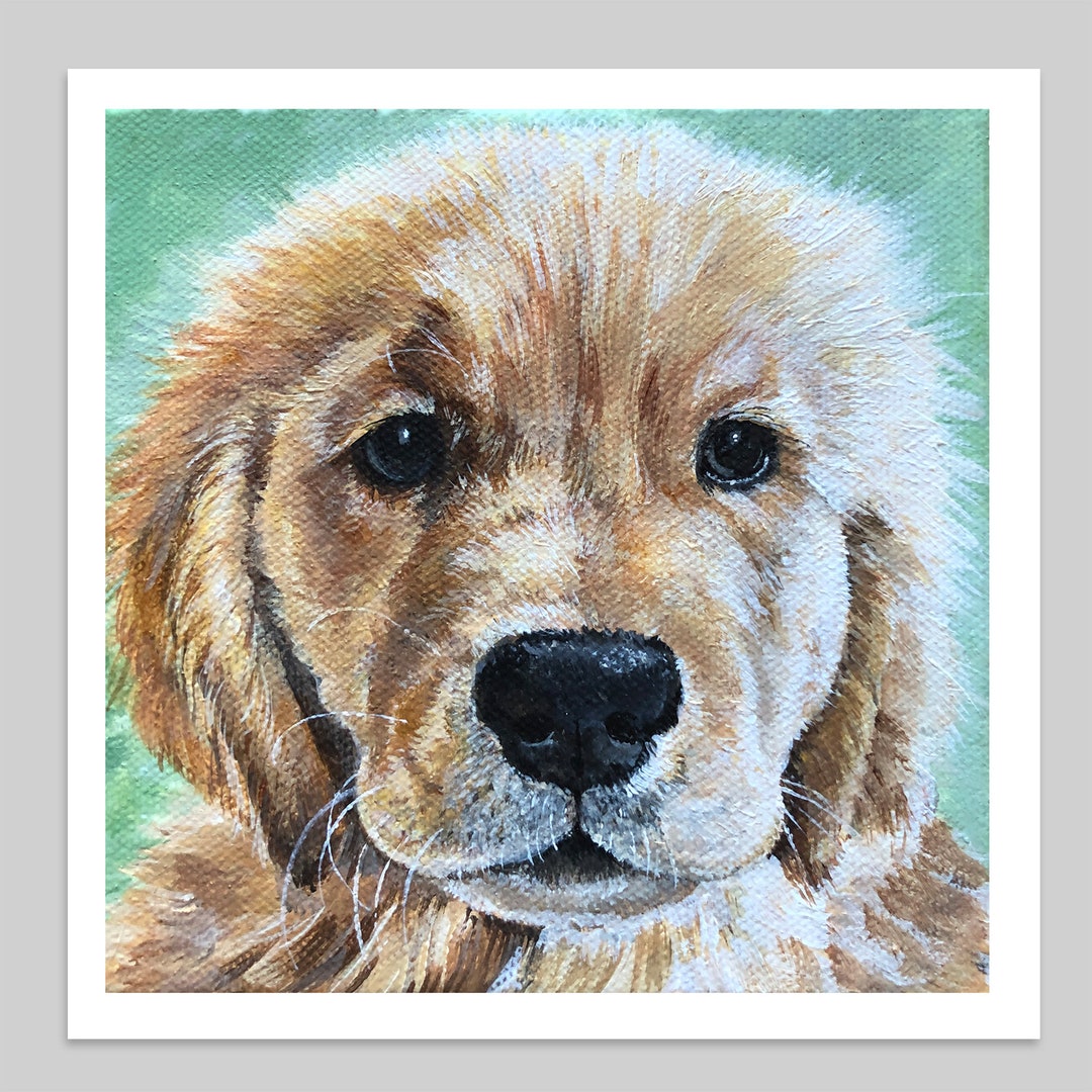 Golden Retriever Puppy Note Cards - Etsy
