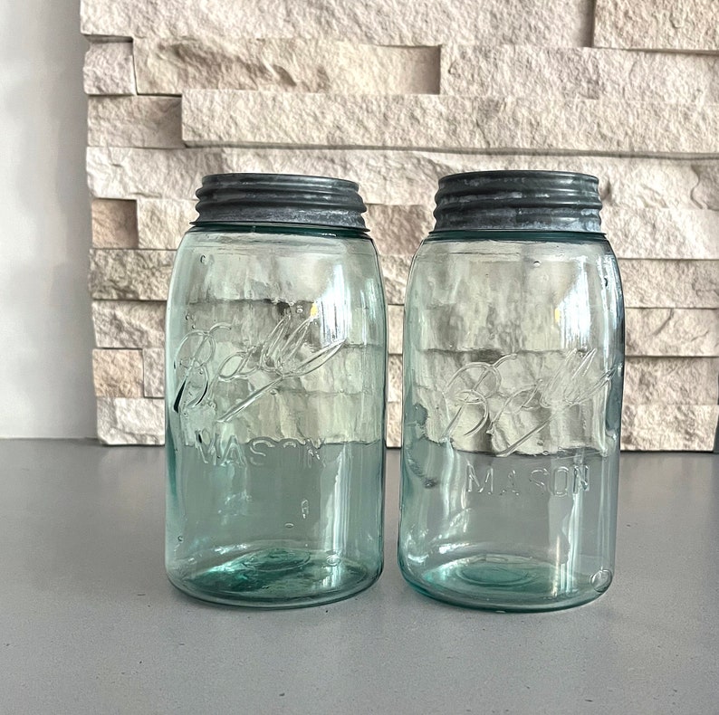 SALE Antique Ball Mason Triple L Jars - Etsy