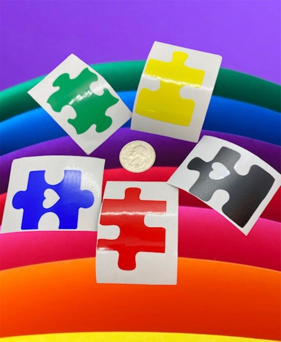 Autism Awareness Stickers Puzzle Piece Decals Custom Made - Etsy