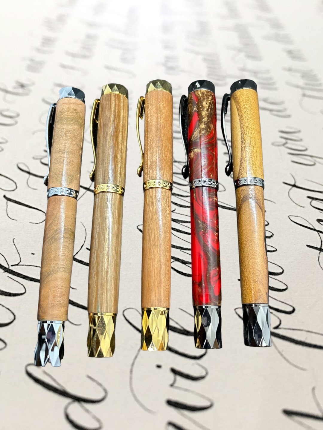 Chevron Fountain Pen Elegant Pen Elemental Pens - Etsy