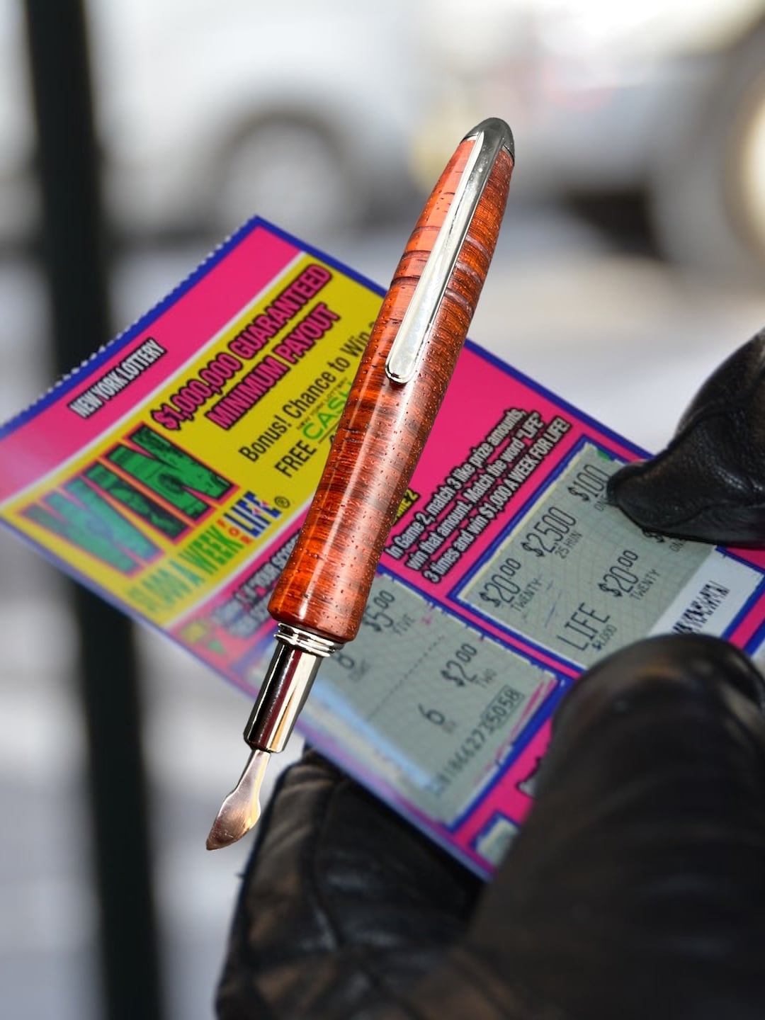 Handmade Wooden Lottery Ticket Scraper | Sticker Remover | Fathers Day ...