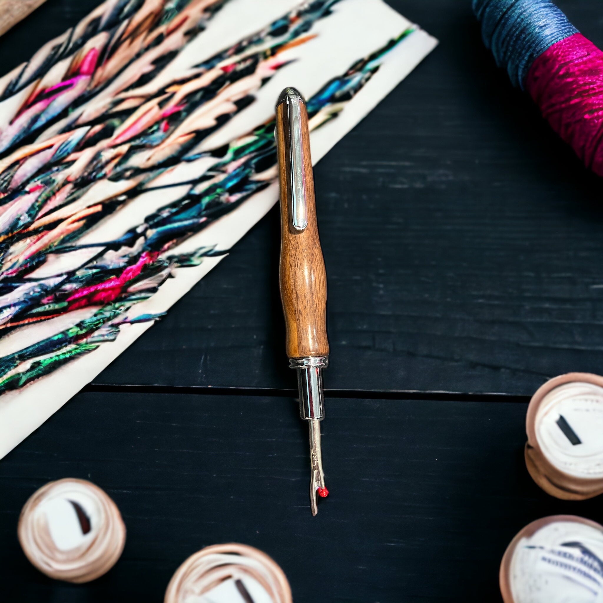 Handmade Wooden Seam Rippers and Stiletto Double and Single Tool Sewing ...