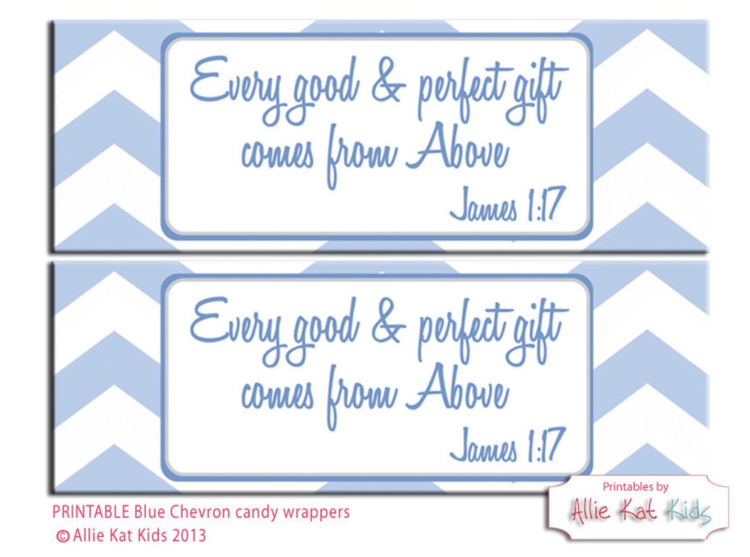 Bible Verse Baby Shower Chocolate Bar Wrapper Candy Bar Label. "every ...