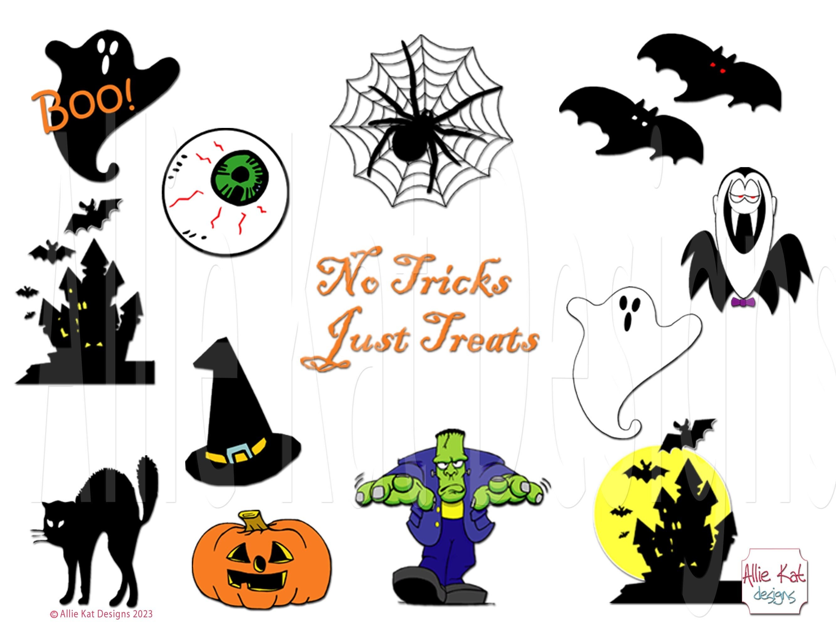 Cute Halloween Clipart Set, PNG, JPEG (instant Download) - Etsy