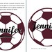 Soccer Ball. Use as a Name Sign Locker Sign Party Sign Banner DIY ...