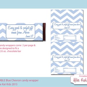 Bible Verse Baby Shower Chocolate Bar Wrapper Candy Bar Label. "every ...
